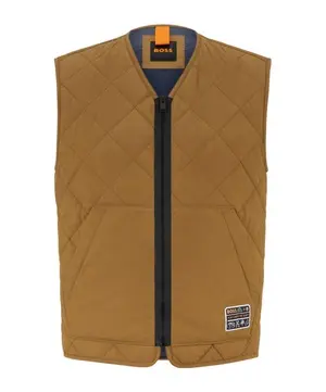Hugo Boss Diamond-quilted Gilet - Brown