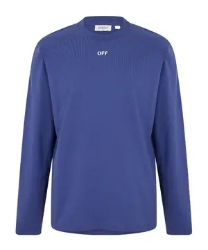 Off-White Logo Long Sleeve T-shirt - Blue
