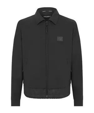 Dolce & Gabbana Zip-up Jacket With Logo Patch