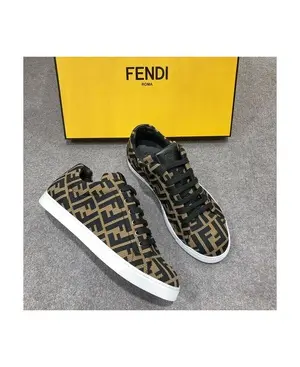 Fendi Ff Logo Low-top Sneakers