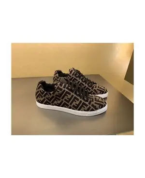 Fendi Ff Logo Low-top Sneakers