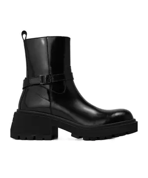 JIMMY CHOO Buckle Strap Ankle Boots