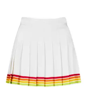 Casablanca Striped Pleated Midi Skirt