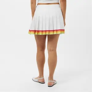 Casablanca Striped Pleated Midi Skirt