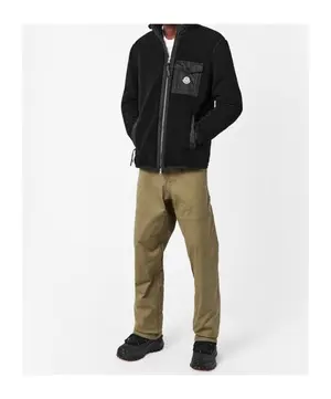 Moncler Zip-up Fleece Sweatshirt - Black