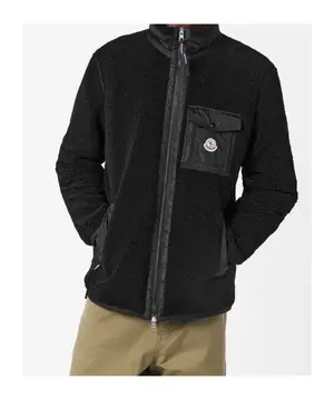 Moncler Zip-up Fleece Sweatshirt - Black