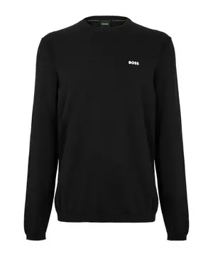 Hugo Boss Logo Crewneck Jumper - Black