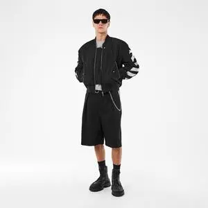 Off-White Diagonal Stripe Bomber Jacket