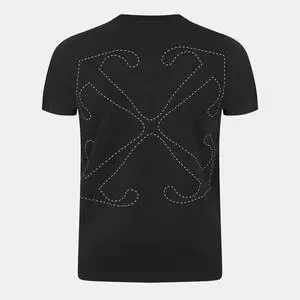 Off-White Graphic Print Cotton Crew Neck T-shirt