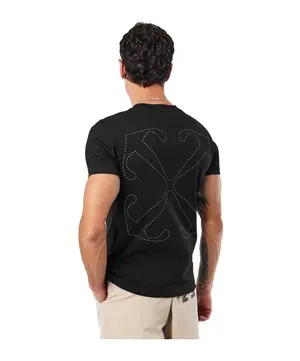 Off-White Graphic Print Cotton Crew Neck T-shirt