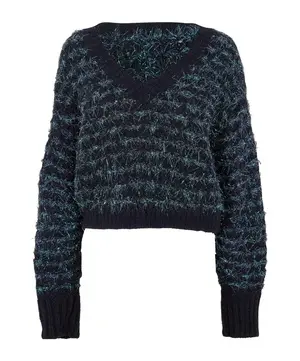 Hugo Boss Cropped Knit Top - Black