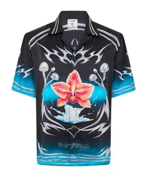 Casablanca Printed Short-sleeved Shirt - Black