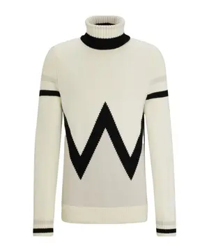 Hugo Boss Off- Turtleneck Knit Sweater - White