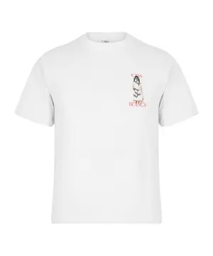 Casablanca Round-neck Printed T-shirt - White