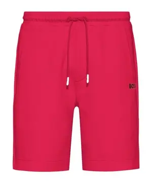 Hugo Boss Pink Jogger Shorts With Embroidered Logo