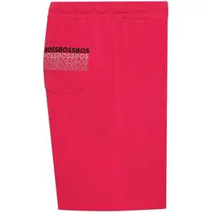 Hugo Boss Pink Jogger Shorts With Embroidered Logo