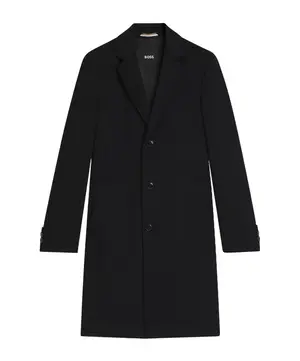 Hugo Boss Lapel Sleeveovercoat - Black