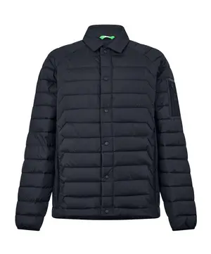 Hugo Boss Quilted Down Shirt Jacket - Black