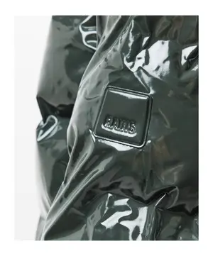 Rains Long-sleeved Cotton-padded Jacket With Drawstring Hood And Glossy Finish