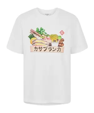 Casablanca Round-neck Printed T-shirt - White