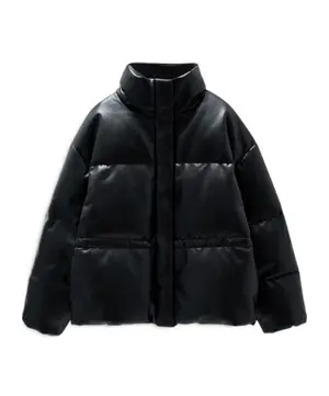ANINE BING Long-sleeved Cotton-padded Jacket - Black