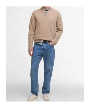 Barbour Grangetown Half-zip Jumper - Nude