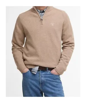 Barbour Grangetown Half-zip Jumper - Nude