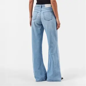 7 For All Mankind Lotta Wide Leg Jeans - Light Blue