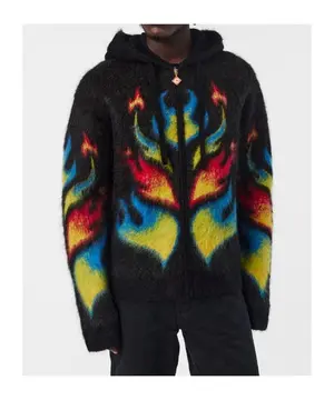 Casablanca Hooded Zippered Sweater