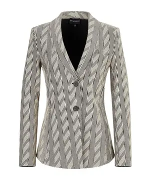 Emporio Armani Printed Blazer - Beige