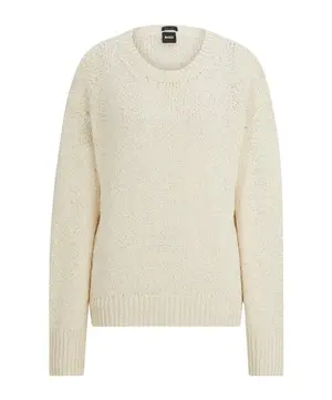 Hugo Boss Crew Neck Knit Sweater - White