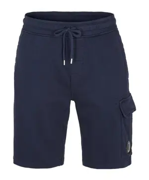 C.P. COMPANY Micro Lens Fleece Jogger Shorts - Black