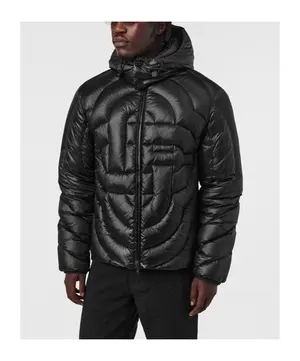 Casablanca Hooded Down Jacket With Iconic Logo Zipper Tab