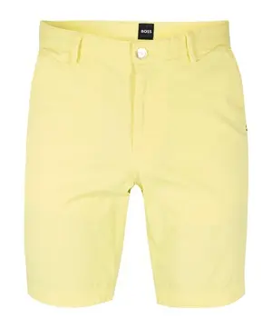 Hugo Boss Cotton Twill Chino Shorts - Yellow