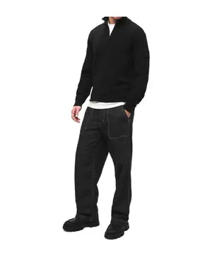 C.P. COMPANY Half-zip Stand-collar Knit Sweater