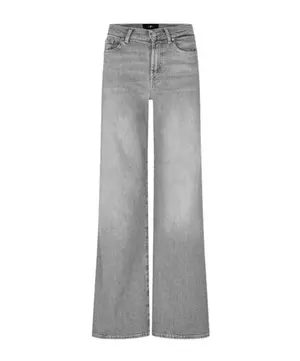 7 For All Mankind Lotta Wide Leg Jeans - Grey
