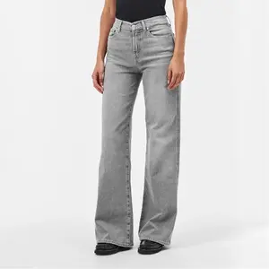 7 For All Mankind Lotta Wide Leg Jeans - Grey