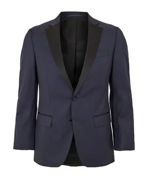 Hugo Boss Navy Single-breasted Tuxedo Blazer - Black
