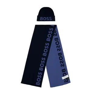 Hugo Boss Two-tone Knit Beanie