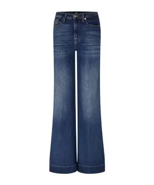 7 For All Mankind Belt Loop Jeans - Mid Blue