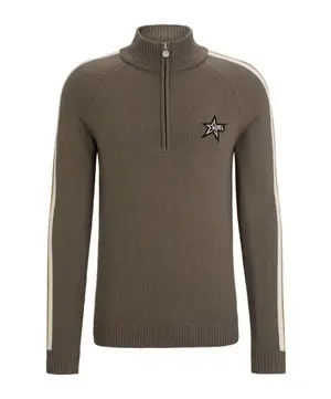 Hugo Boss Boss Zip Sweater Sn99 - Brown