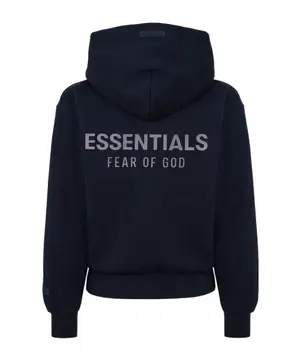 Fear Of God Zipper Hooded Sweatshirt - Black