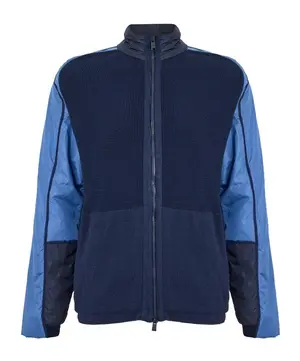 Hugo Boss Hybrid Knit And Shell Jacket - Blue
