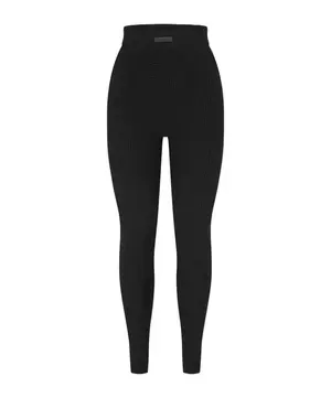 Fear Of God Waffle Logo Leggings - Black