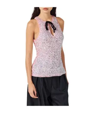 GANNI Sequined Halter Top