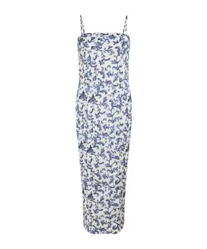 Posse Printed Midi Dress With Spaghetti Straps