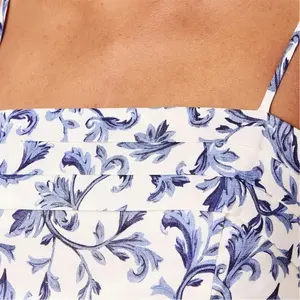 Posse Printed Midi Dress With Spaghetti Straps