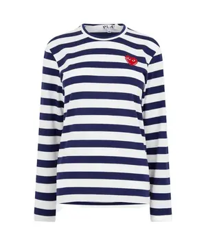 Play Comme Des Garcon Striped Tops