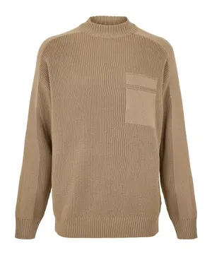 Hugo Boss Mock-neck Knit Sweater - Brown