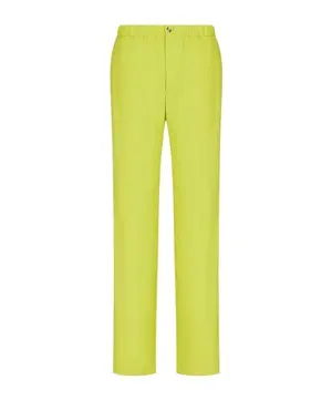 Emporio Armani Casual Solid-color Trousers - Green